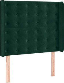 Box spring postel s matrací a LED tmavě zelená 90x190 cm samet 3139778