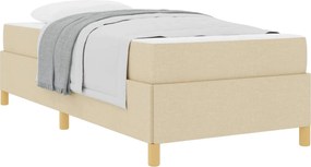 Rám postele Krémová 90 x 190 cm textil 3398904
