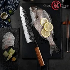 Nůž Kiritsuke 9" GRAND SHARP TOKUŠIMA vysoce uhlíková ocel