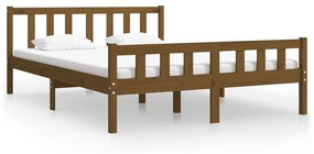 810652 vidaXL Rám postele medově hnědý masivní dřevo 120x190 cm malé 2lůžko