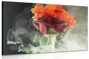 Obraz růže s abstraktními prvky - 120x80 cm