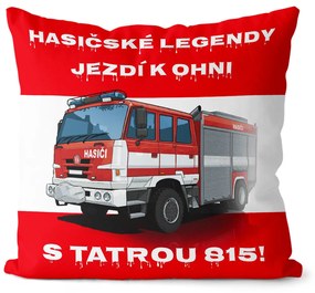 Polštář Hasičské legendy – Tatra 815 (Velikost: 40 x 40 cm)