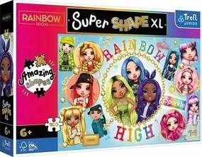 Trefl - Puzzle - Puzzle Super Shape XL panenky Rainbow High / 160 dílk