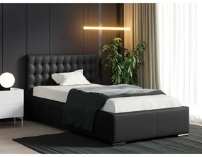 Kontinentálni postel Fokker Mini, Rozměr postele: 90x200, Barva:: ekokůže Soft 011 (černá)