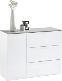 XXXLutz KOMODA, šedá, bílá, 120,1/93,50/45 cm Carryhome - Široké komody - 002593007902