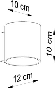 Sollux Lighting Nástěnné svítidlo ORBIS 1 olivově zelené
