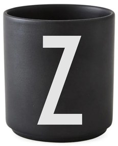 Černý porcelánový hrnek Design Letters Alphabet Z, 250 ml