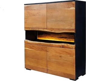 Designová vysoká komoda Feleti 120 cm akácie