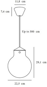 Nordlux - Lustr na lanku RAITO 1xE27/25W/230V mosaz/bílá