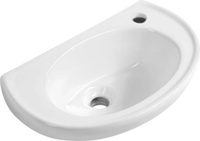 Bruckner Winz keramické umývátko 46 x 27 cm s otvorem pro baterii bez přepadu bílá 201.101.0