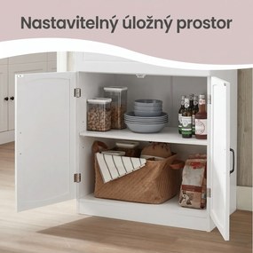 Kuchyňská vitrína Vasagle Mope 73 cm bílá
