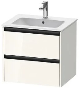 Duravit Ketho.2 - Umyvadlová skříňka 550x610x480 mm, 2 zásuvky, lesklá bílá K25262022220000