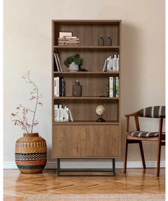 Knihovna Rea Black and Walnut