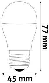 Ultra úsporná prémiová LED žárovka E27 2,9W 470lm G45 teplá, ekv. 40W, 3 roky