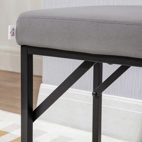 HOMCOM čalouněná lavice sametového vzhledu lavice k posteli lavice na líčení lavice do předsíně lavice do obývacího pokoje ložnice tmavě šedá 115x46x…