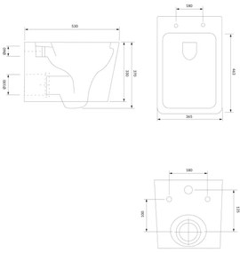 OMNIRES BOSTONMWBP - Závěsné WC s prkénkem SoftClose BOSTON lesklá bílá