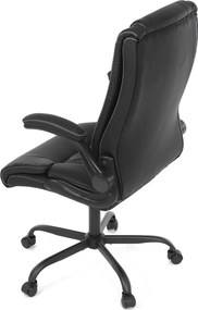Autronic Kancelářská židle, černá ekokůže, taštičkové pružiny, kovový kříž, kolečka na tvrdé podlahy KA-Y344 BK