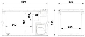 Compass Chladící box s kompresorem - 25 l