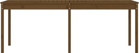 vidaXL Zahradní stůl šedý 203,5 x 100 x 76 cm masivní borové dřevo [823986] Barva: Medově hnědá borovice