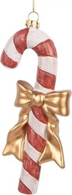 Bílo-červená závěsná dekorace lízátko Candy Cane - 8*3*18 cm