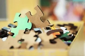 ART PUZZLE 5868 Dřevěné puzzle Rodina z Doby kamenné / 25 dílků / od 4