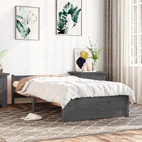 vidaXL Rám postele masivní dřevo 75 x 190 cm malé jednolůžko [815008] Barva: Černá