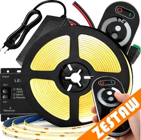 Sada COB Neon LED pásků 12V 5m 320 diod 60W 8mm Dálkové ovládání