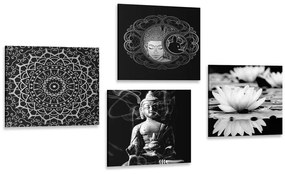 Set obrazů klidný Buddha - 4x 60x60 cm