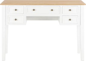 Psací stůl bílý 109,5 x 45 x 77,5 cm dřevo 280069