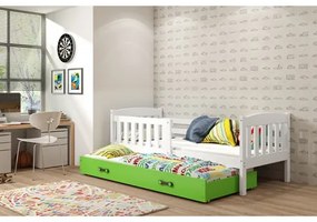 Dětská postel KUBUS s výsuvnou postelí 80x190 cm - bílá Šedá