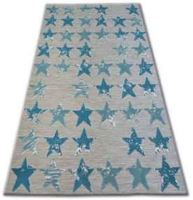 Kusový koberec LISBOA 27219/754 hvězda tyrkysový