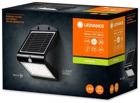 Ledvance - LED Solární nástěnné svítidlo se senzorem BUTTERFLY LED/4W/3,7V IP65