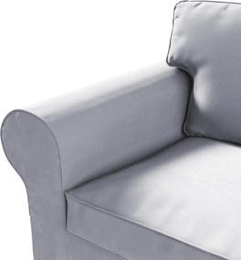 Potah na pohovku IKEA  Ektorp 3-místná, rozkládací STARÝ MODEL PIXBO barva šedá látka lesklé, sametová