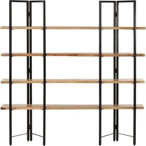 Knihovna se 4 policemi 160 x 35 x 160 cm masivní mangovník 286603
