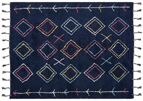 Bavlněný koberec 160 x 230 cm černý CORUM  Beliani
