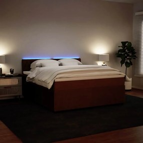 Box spring postel s matrací růžová 180x200 cm samet 3290117