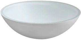 Sapho TELICA skleněné umyvadlo, průměr 42 cm, bílá mat TY181W