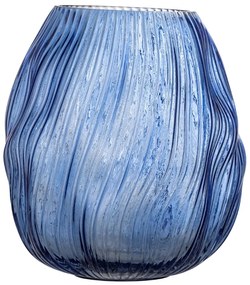 OnaDnes -20% Modrá skleněná váza Bloomingville Leyla 22,5 cm