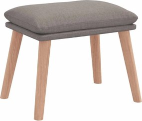 Relaxační křeslo s podnožkou taupe textil 3315156