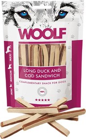 Woolf Kachní sendvič s treskou 100g