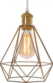 Toolight - Závěsná lampa kovová 392197, zlatá, OSW-09680