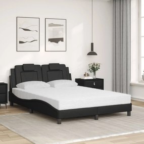 Postel Viana s matrací černá 140 x 200 cm umělá kůže 3208796