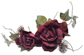 Umělé květy Bordo růže