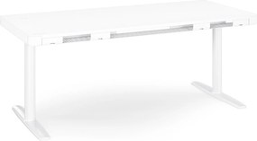Elektrický psací stůl sit-stand se zásuvkou a bezdrátovou nabíječkou Qi bílý, 1600 mm: ELLIS