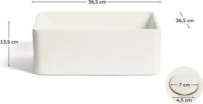 Bílé keramické umyvadlo 36,5x36,5 cm Ovara – Kave Home