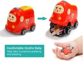 TOP BRIGHT Dřevěné puzzle s hračkou Hasičské auto / 24 dílků