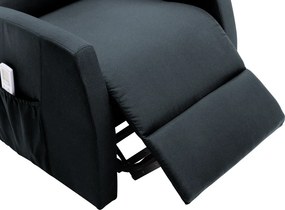 Relaxační polohovací křeslo, tmavě šedá, TICINO