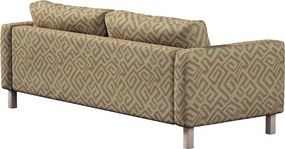 Potah na pohovku IKEA  Karlstad 3-místná, nerozkládací, krátký barva béžová látka pletený vzor, vzorované