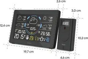 Hama Hawaii černá / Meteostanice / WiFi / předpověď počasí 5 dní / ven