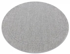 Dywany Luszczow Kusový koberec kulatý TIMO 5979 SISAL venkovní rám světle šedá Rozměr koberce: 120 cm KRUH
